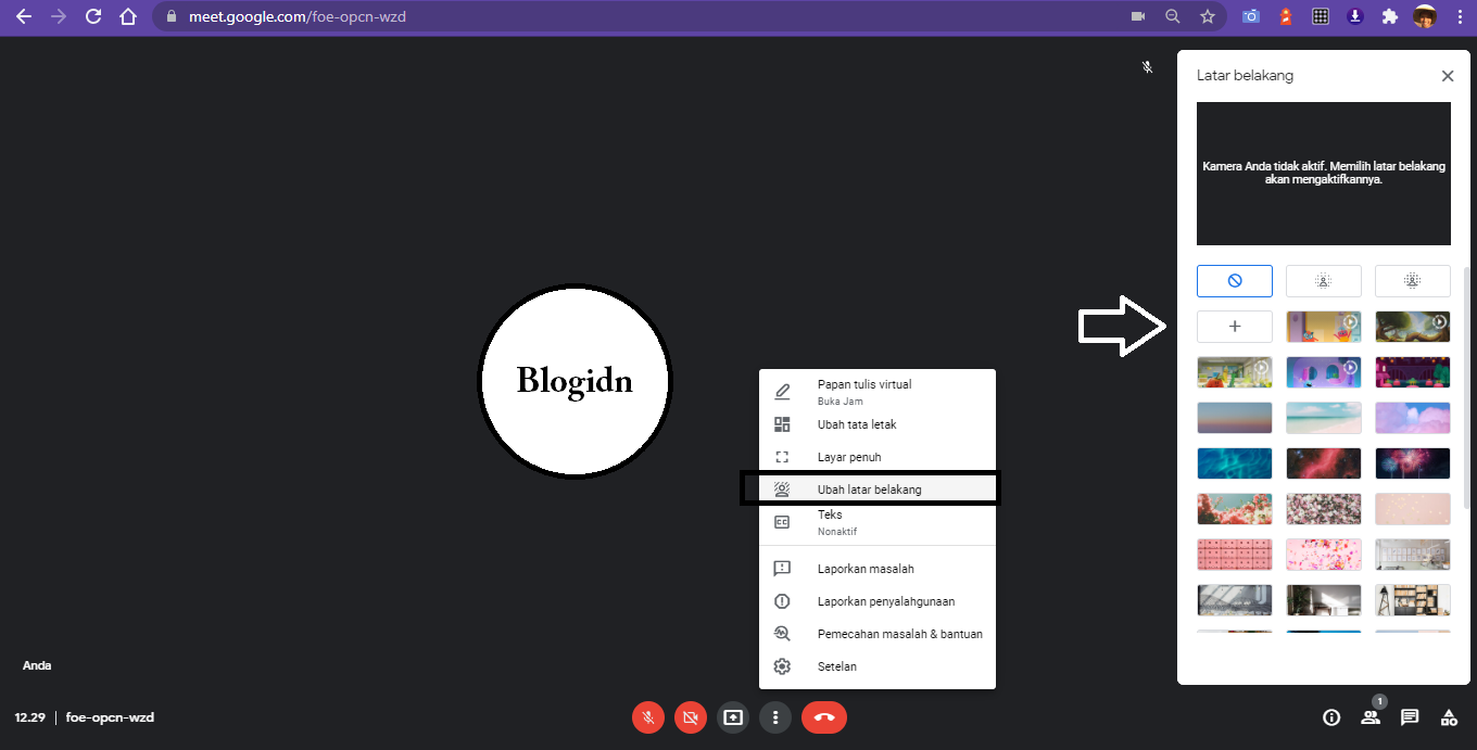 2 Cara mengganti virtual background di google meet pc dan android ...